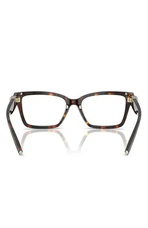 Tiffany & Co. 52mm Square Optical Glasses - Havana /demo Lens