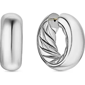 David Yurman Dy Mercer Hoop Earrings - Silver