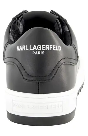 Karl Lagerfeld Paris Karl Lagerfeld Leather Low Top Sneaker - Black
