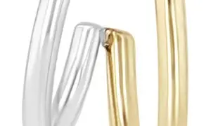 Zoe Chicco Two-tone Double Hoop Earrings