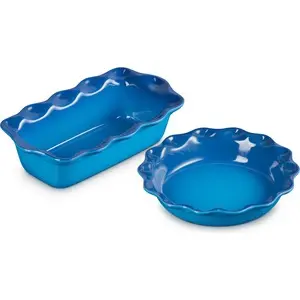 LE CREUSET 2-piece Heritage Stoneware Pie Dish & Loaf Pan Set - Marseille