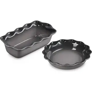 LE CREUSET 2-piece Heritage Stoneware Pie Dish & Loaf Pan Set - Oyster