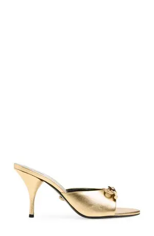 Versace Opera Bow Slide Sandal - Goldersace Gold