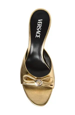 Versace Opera Bow Slide Sandal - Goldersace Gold