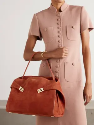 FERRAGAMO Hug Suede Tote
