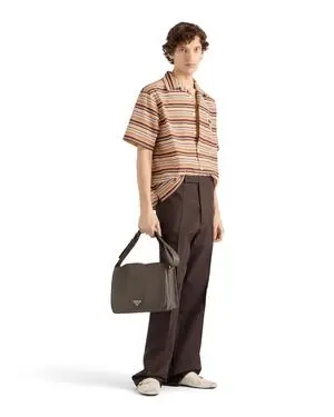 Prada Leather Shoulder Bag - Grey