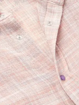 GOD'S TRUE CASHMERE Space-dyed Cashmere And Wool-blend Gauze Shirt - Pink