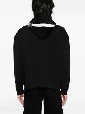 GROUND ZERO Trompe L'oeil-print Hoodie - Black