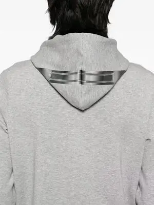 GROUND ZERO Trompe L'oeil-print Zip-up Hoodie - Grey