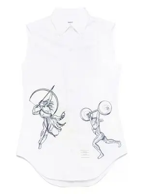 Thom Browne Embroidered Shirt - White