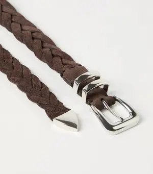 Brunello Cucinelli Braided Suede Belt