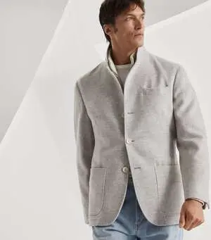 Brunello Cucinelli Cashmere Coat - Grey