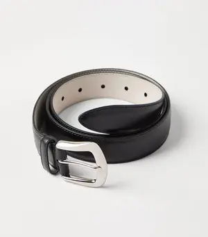Brunello Cucinelli Leather Belt With Western Buckle