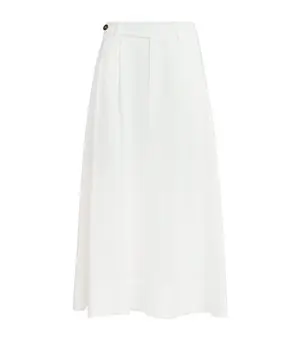 Brunello Cucinelli Twill Maxi Skirt - Beige