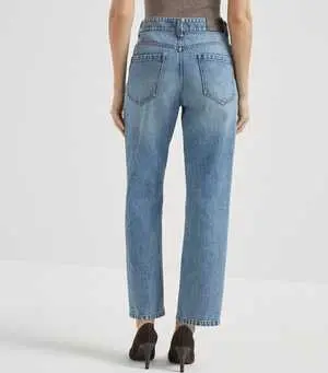 Brunello Cucinelli Logo Patch Straight-fit Jeans