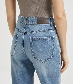 Brunello Cucinelli Logo Patch Straight-fit Jeans