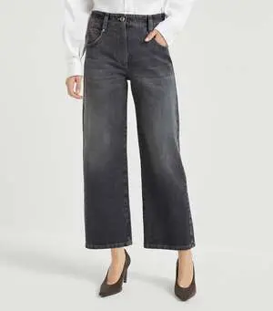 Brunello Cucinelli Straight-fit Jeans With Logo Patch