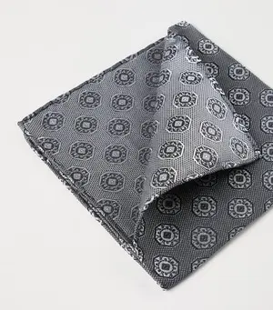Brunello Cucinelli Silk Pocket Square - Black