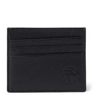 Brunello Cucinelli Leather Card Holder Black