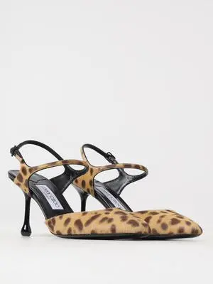 JIMMY CHOO Leopard Print Slingback Pumps - Brown