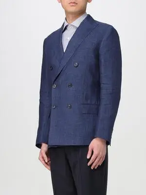 FAY Double Breasted Blazer - Blue