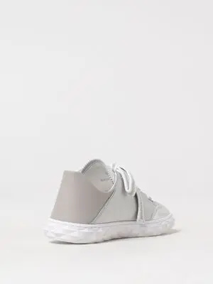 JIMMY CHOO Lace-up Glitter Sneakers - Silver