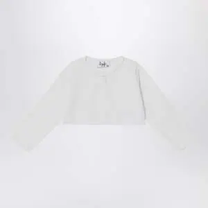 IL GUFO Short Wrap Cardigan - White