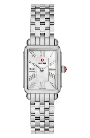 Michele Deco Park Mother-of-pearl Bracelet Watch - Silver