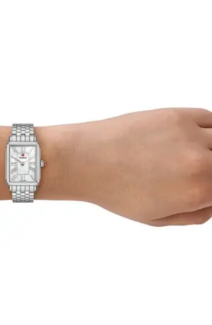 Michele Deco Park Mother-of-pearl Bracelet Watch - Silver