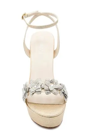 TOUCH UPS Lily Ankle Strap Platform Sandal - Champagne