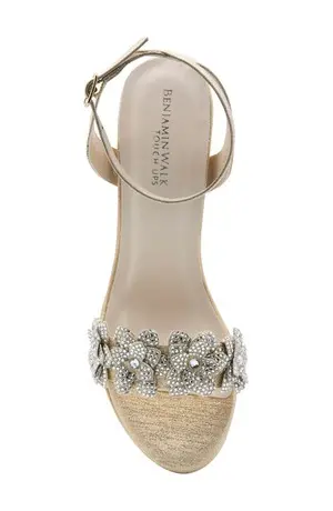 TOUCH UPS Lily Ankle Strap Platform Sandal - Champagne
