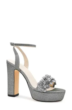 TOUCH UPS Lily Ankle Strap Platform Sandal - Pewter