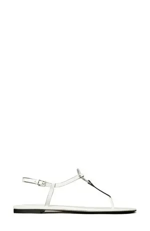 Tory Burch Ring Thong Sandal - Bianco / Silver