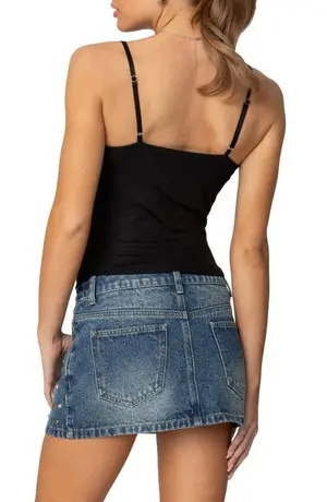 EDIKTED Layered Cutout Camisole - Black