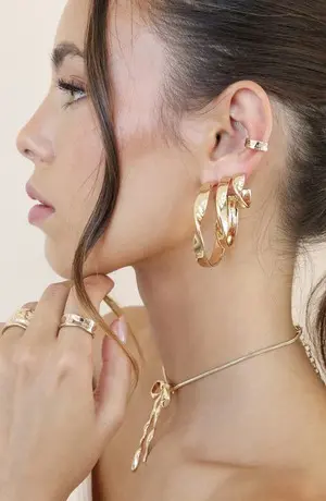 Ettika Heirloom Small Hoop Earrings - Gold
