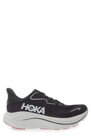 HOKA® Clifton Running Shoe Wide Width - Black/silver