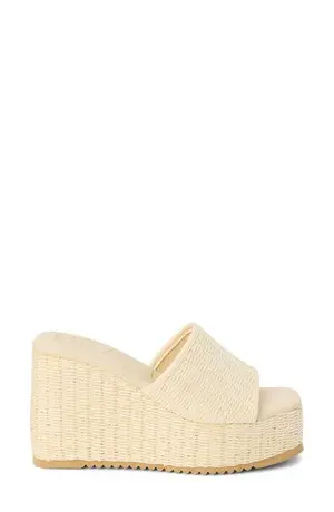 Matisse Marche Platform Wedge Slide Sandal - Ivory