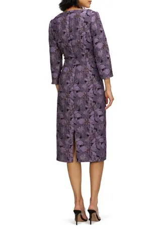 Js Collections Elliana Floral Brocade Sheath Dress