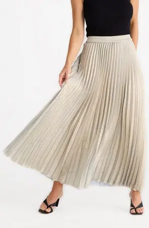 BRAVE+TRUE Alias Pleated Maxi Skirt