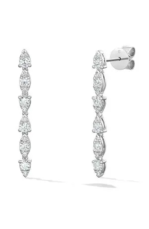Hearts On Fire Aerial Diamond Drop Earrings - White Gold