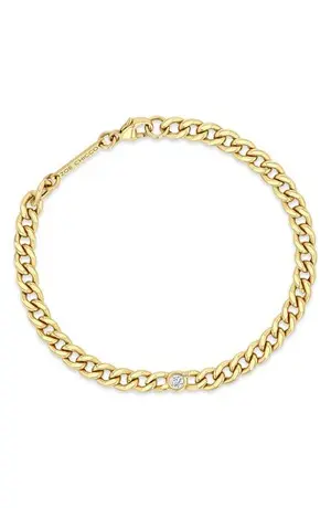Zoe Chicco Diamond And 14k Gold Chain Bracelet - Yellow Gold