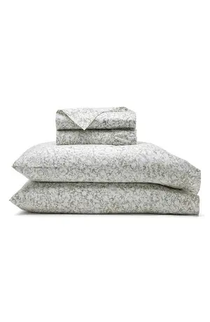 BOLL & BRANCH Signature Garden Print Hemmed Organic Cotton Sheet Set - Meadow