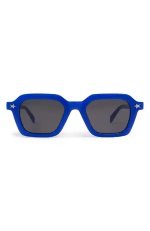 PLEASURES X Akila Era 46mm Small Rectangle Sunglasses - Blue