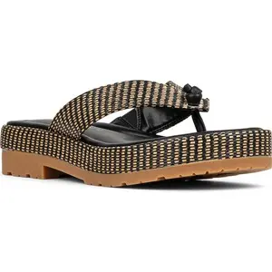 DONALD PLINER Sylverr Platform Flip Flop Black