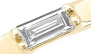 Lana Jewelry 14k Gold Solo Baguette Diamond Ring