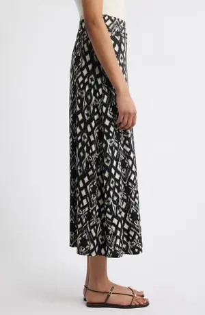 Loveappella Roll Top Ikat Maxi Skirt