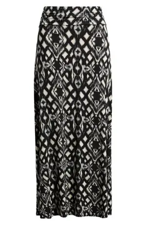 Loveappella Roll Top Ikat Maxi Skirt