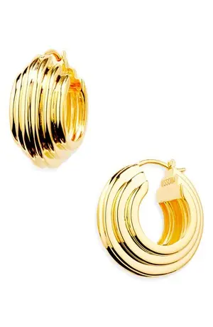 MISSOMA X Lucy Williams Chunky Ridge Hoop Earrings - Gold
