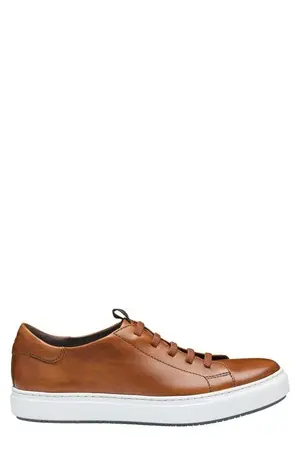 Johnston & Murphy Collection Anson Lace To Toe Sneaker - Brown Hand-stained Calfskin