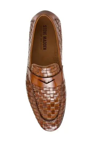 Steve Madden Playa Woven Penny Loafer - Tan